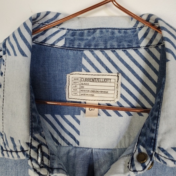Current/Elliott | Tops | Nwot Current Elliott Slim Boy Plaid Shirt Sz L | Poshmark